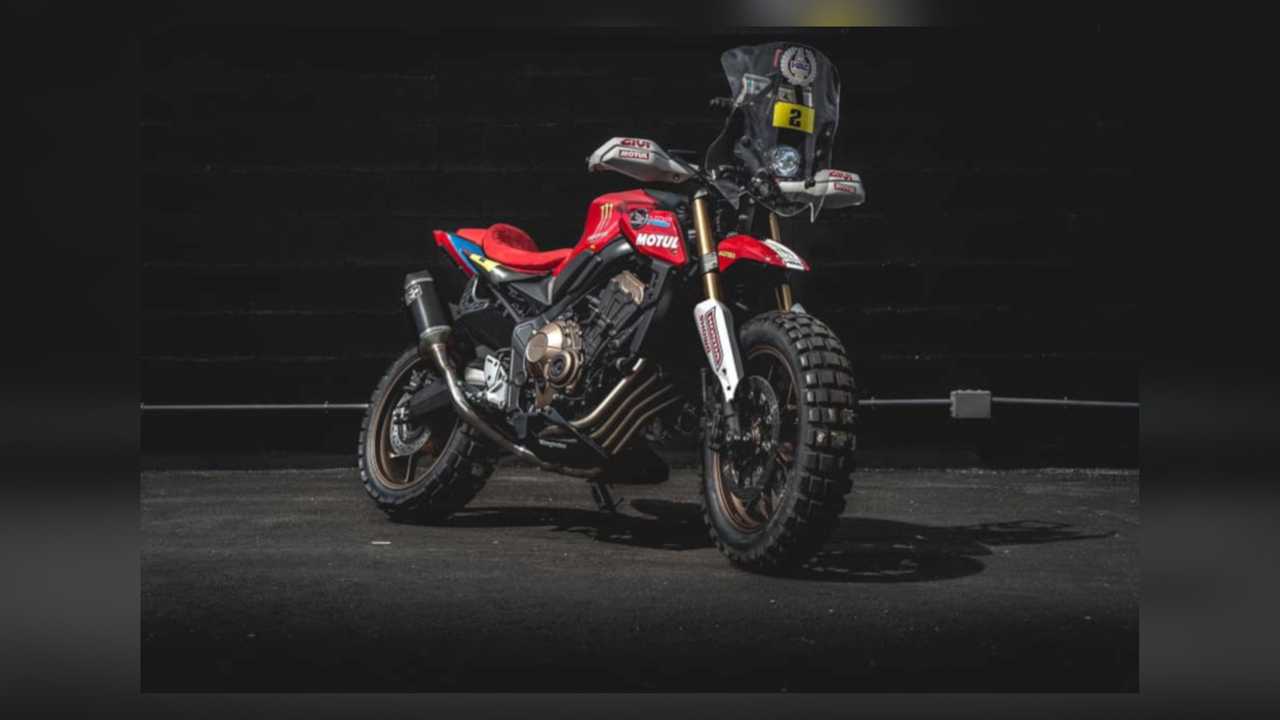 Honda CB650R Rally CUSTOM geïnspireerd op HRC Dakar racers