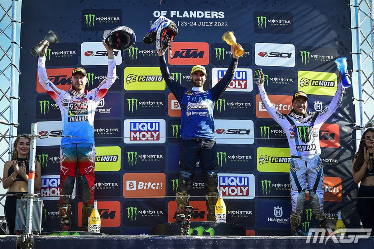 Bogers, Vlaanderen en Coldenhoff vormen historisch MXGP-podium op Lommel