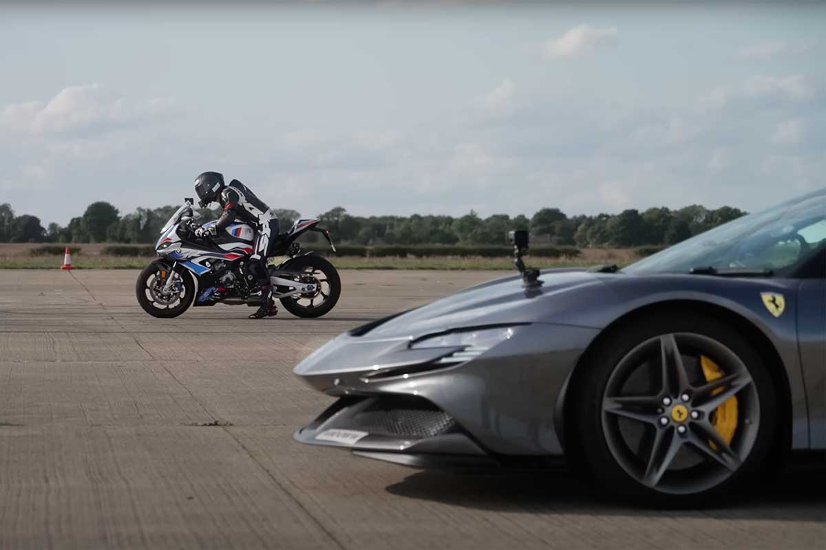 Sprintrace: BMW M 1000 RR vs. Ferrari SF90 Stradale