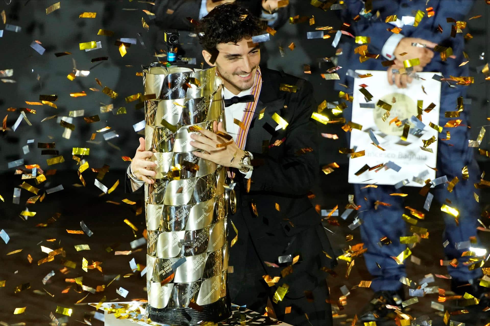 Op de foto met MotoGP Tower of Champions op MOTORbeurs Utrecht