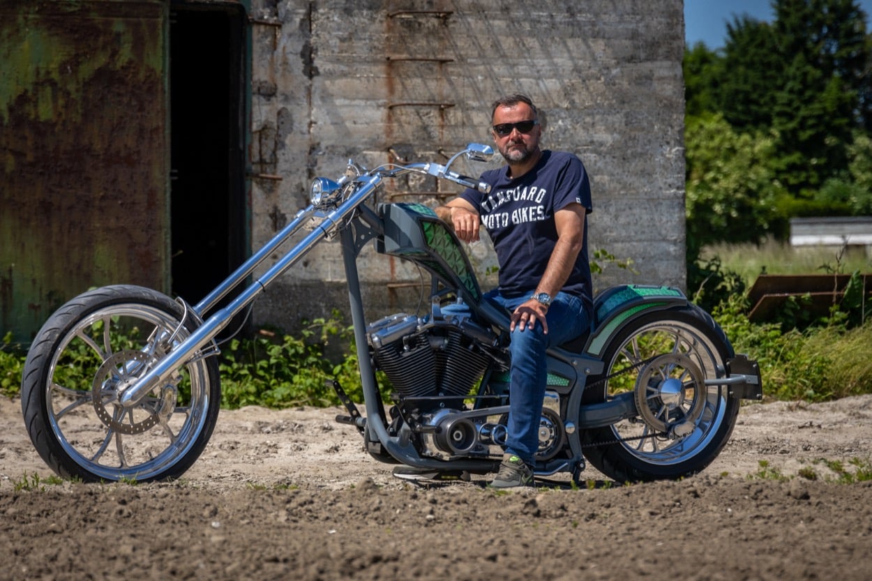 Arjans extremere eigenbouw chopper: 'Highneck Evo'