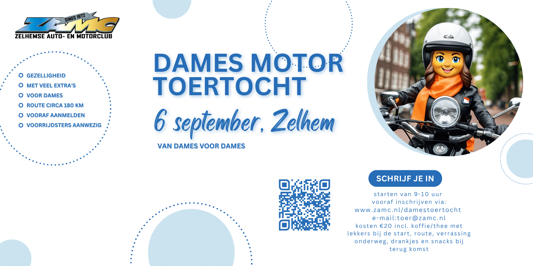 Zelhemse Auto en Motor Club: Dames motor toertocht 6 september