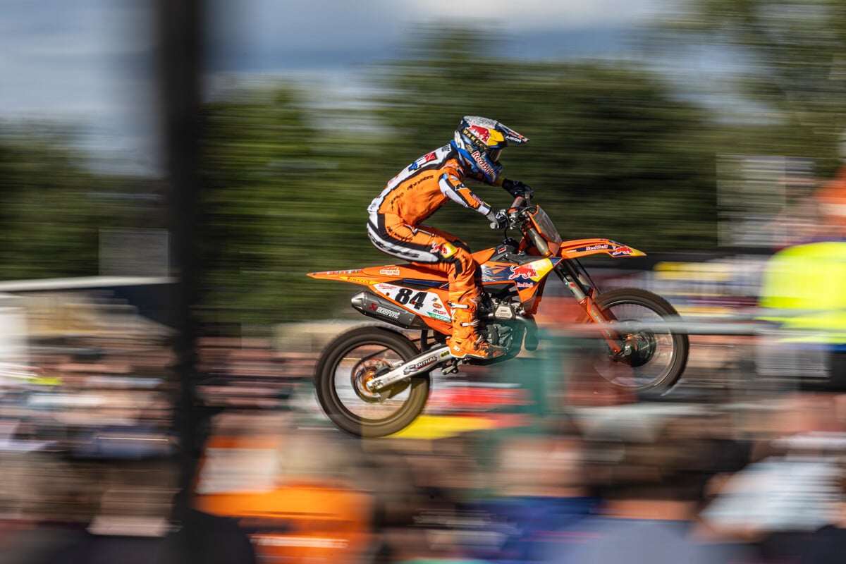 Jeffrey Herlings op 12 oktober aan de start bij de Dutch MX Season Finale in Valkenswaard